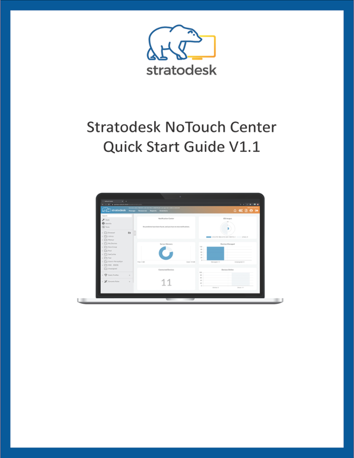 NoTouch Center Quick Start Guide - PDF